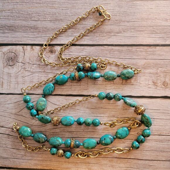 Studio Barse | Jewelry | Studio Barse Long Gold Tone Chain With ...